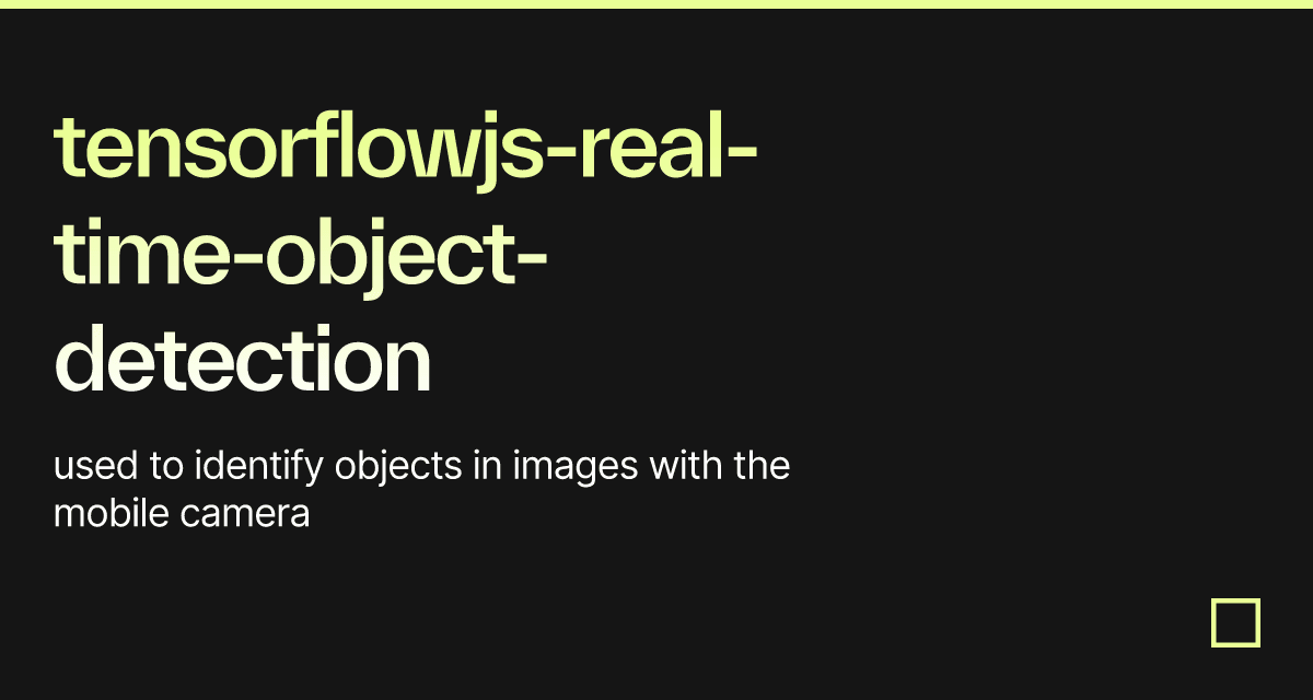 Tensorflowjs Real Time Object Detection Codesandbox
