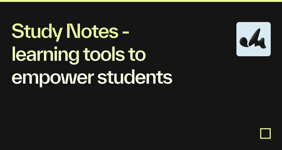 Study Notes - learning tools to empower students - Codesandbox