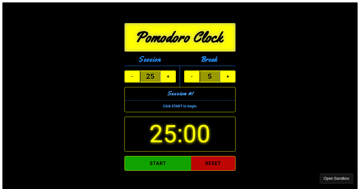 pomodoro-clock - Codesandbox