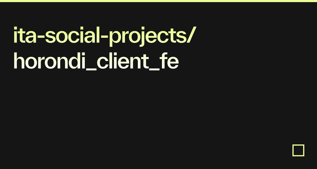 Ita Social Projects Horondi Client Fe Codesandbox