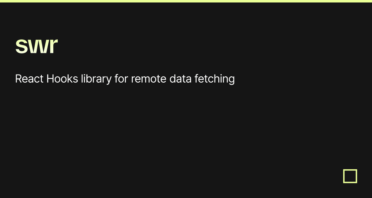 swr - Codesandbox