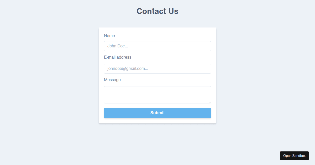 React Typescript Tailwindcss Demo Codesandbox
