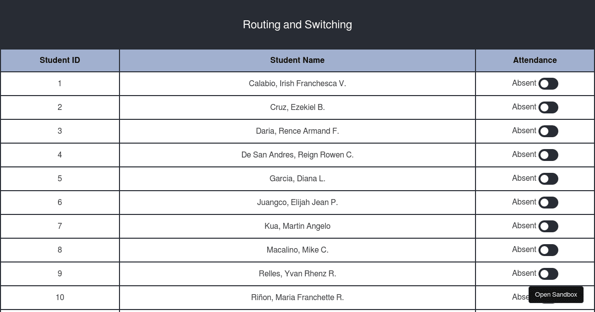 react-attendance - Codesandbox