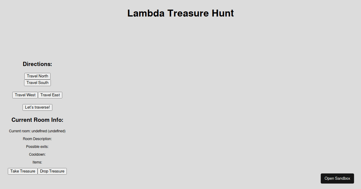 lambda-treasure-hunt - Codesandbox