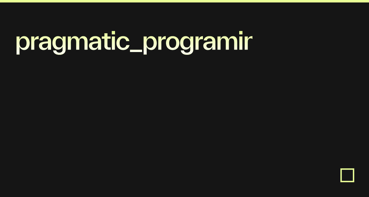 pragmatic_programing - Codesandbox