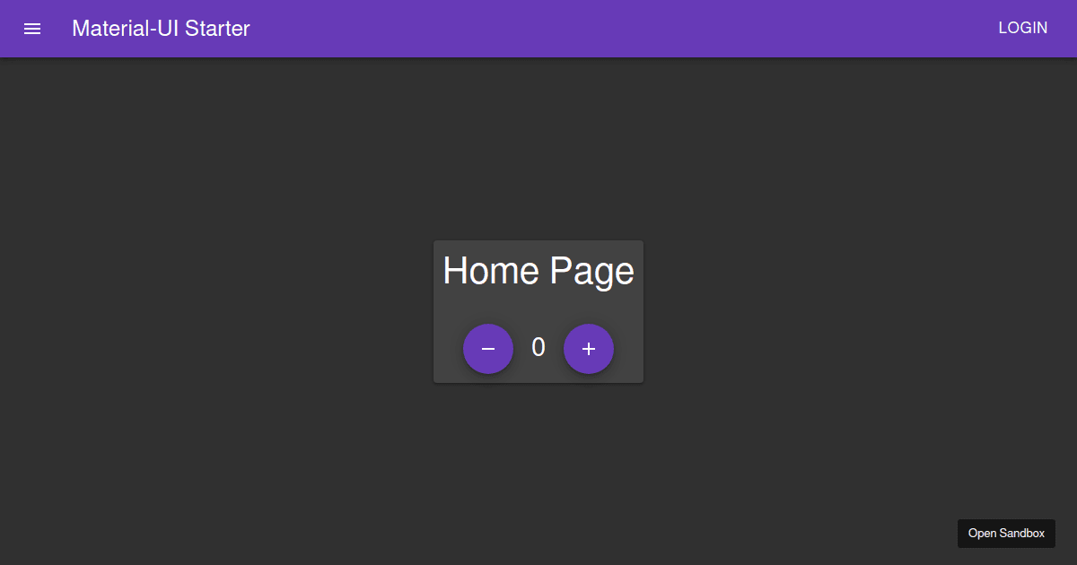 material-ui-starter - Codesandbox