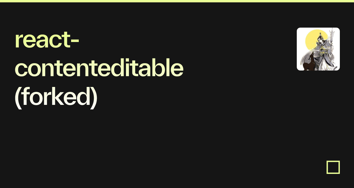 react-contenteditable (forked) - Codesandbox
