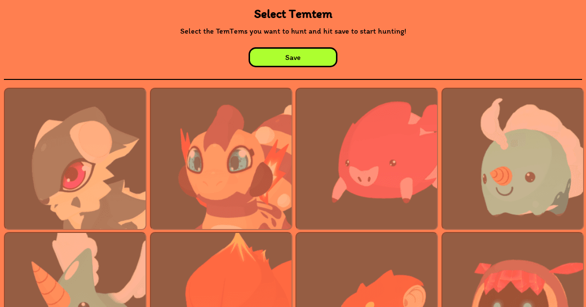TemTem - Codesandbox