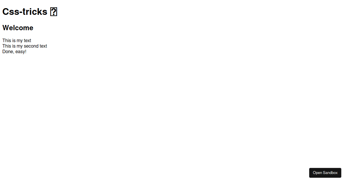 Font-size - Codesandbox