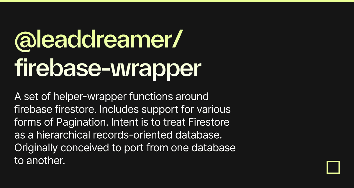 @leaddreamer/firebase-wrapper - Codesandbox @leaddreamer/firebase-wrapper - Codesandbox