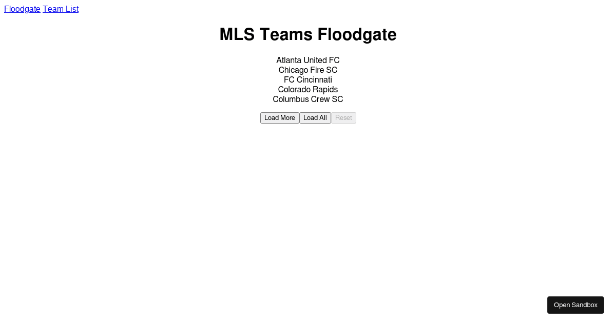 Controlled Floodgate - Codesandbox
