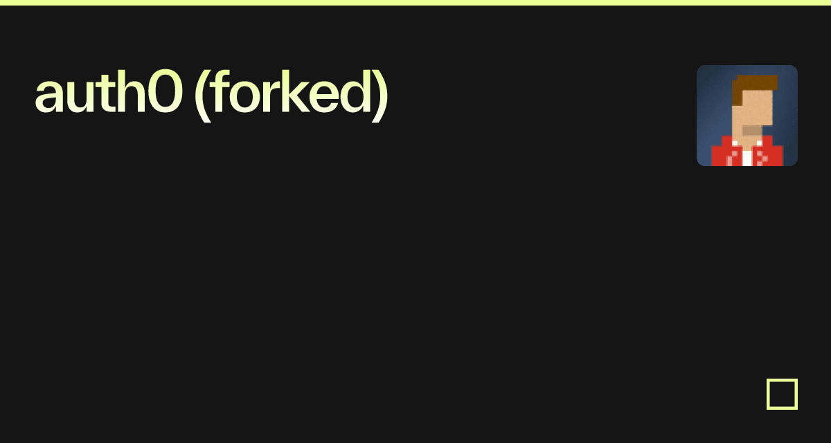 auth0 (forked) - Codesandbox