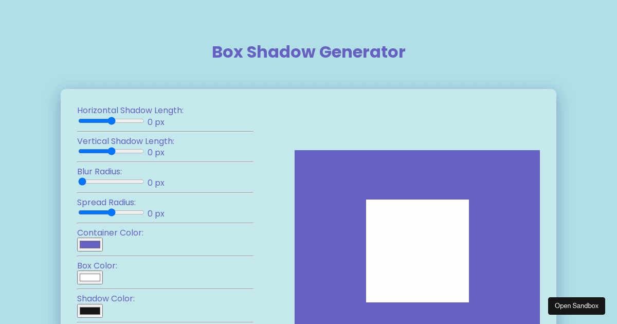 boxshadowy - Codesandbox