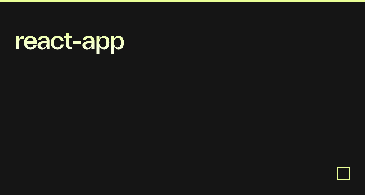 react-app - Codesandbox
