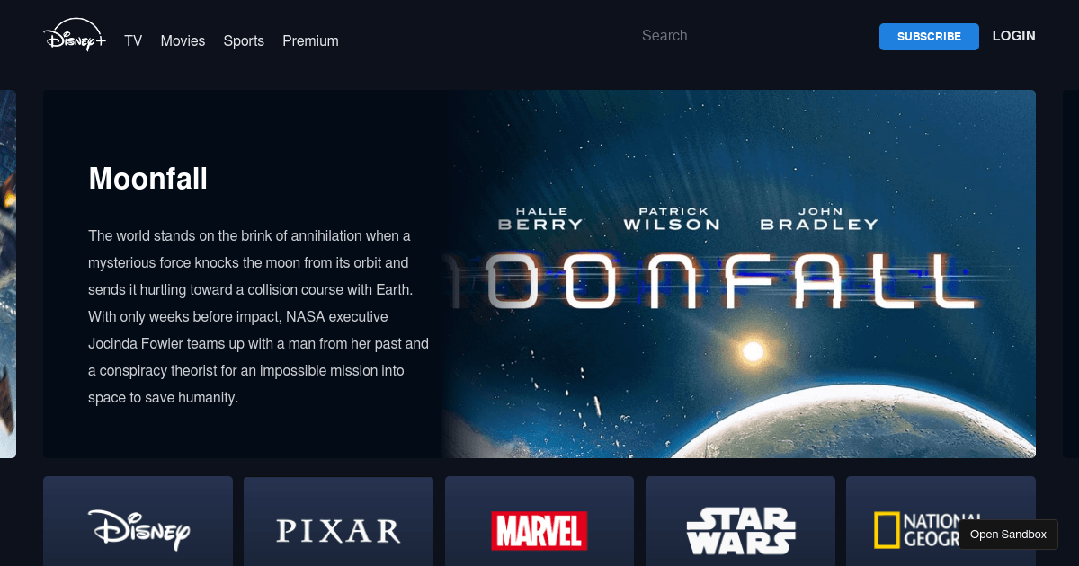 DISNEY+ HOTSTAR CLONE - Codesandbox
