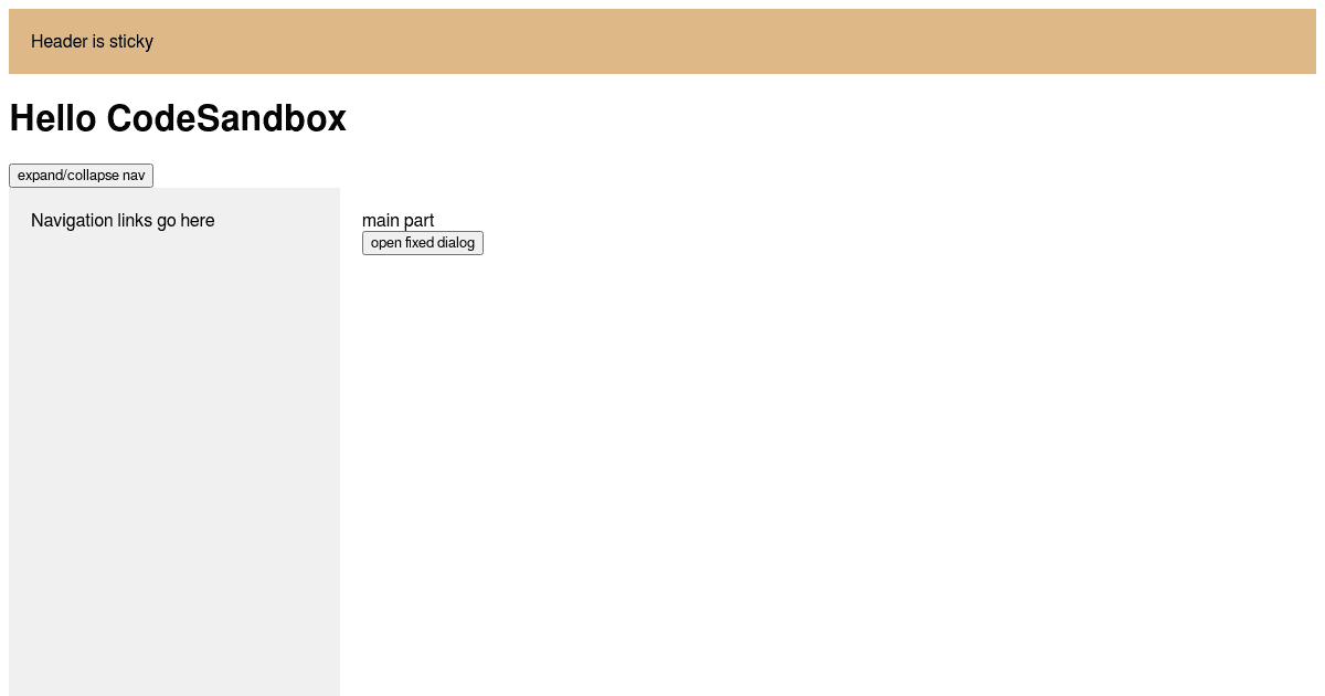 sticky-header-trap-with-portal - Codesandbox