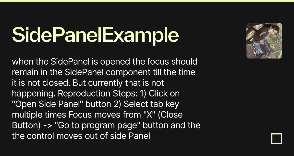 SidePanelExample - Codesandbox