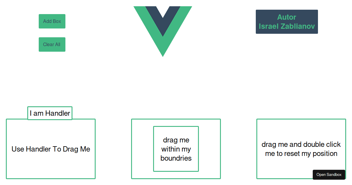 Draggable Vue Directive Problem Codesandbox