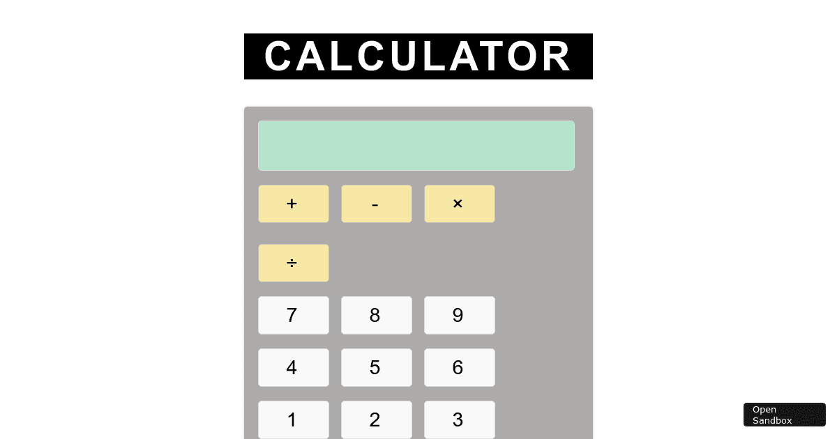 calculator-project - Codesandbox
