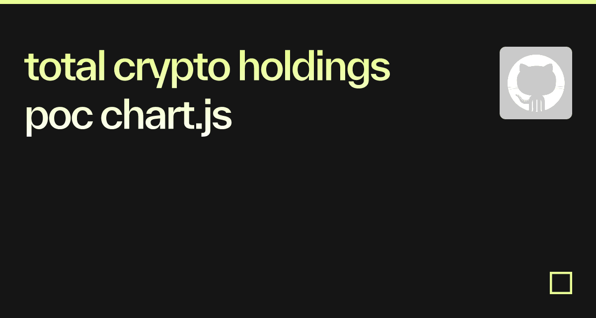 total crypto holdings poc chart.js - Codesandbox