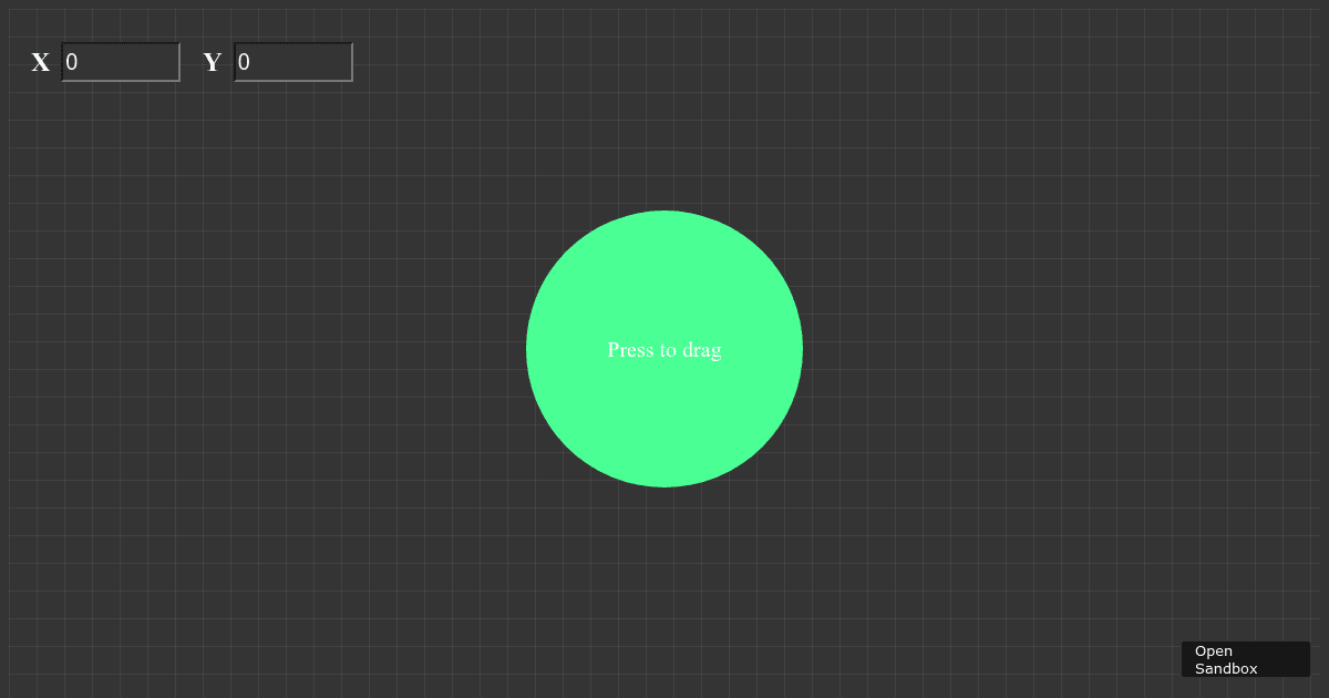 moving div by X and Y - Codesandbox moving div by X and Y - Codesandbox