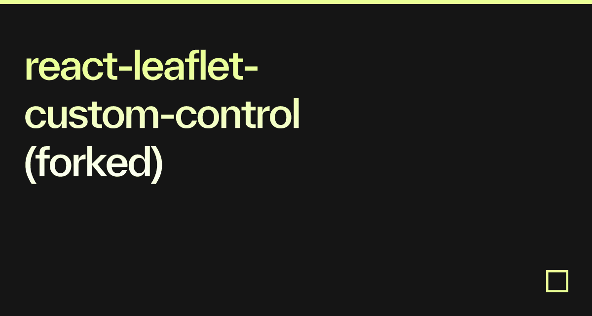 react-leaflet-custom-control (forked) - Codesandbox
