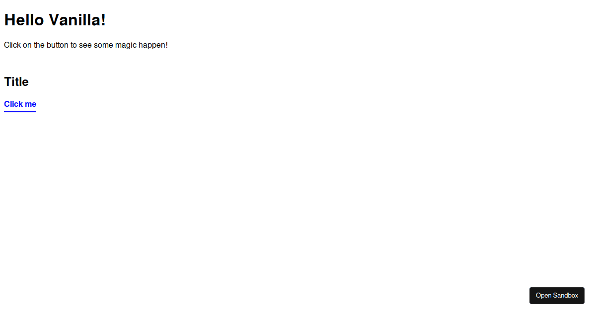 scroll to element vanilla js - Codesandbox