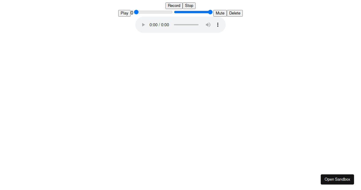 React Audio Recorder Codesandbox 