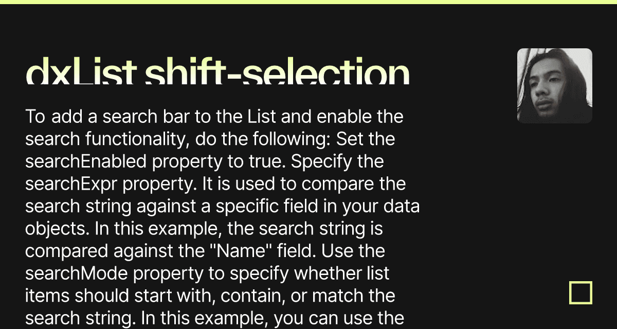 dxList shift-selection - Codesandbox