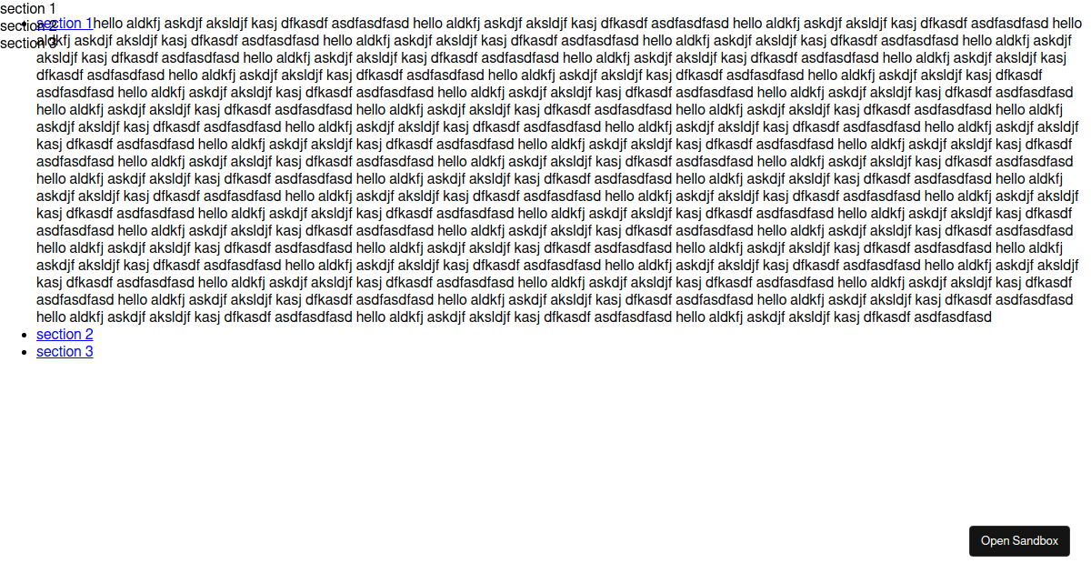 react-scrollspy (forked) - Codesandbox