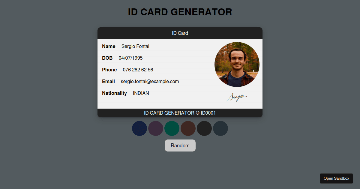 dummy-id-card - Codesandbox