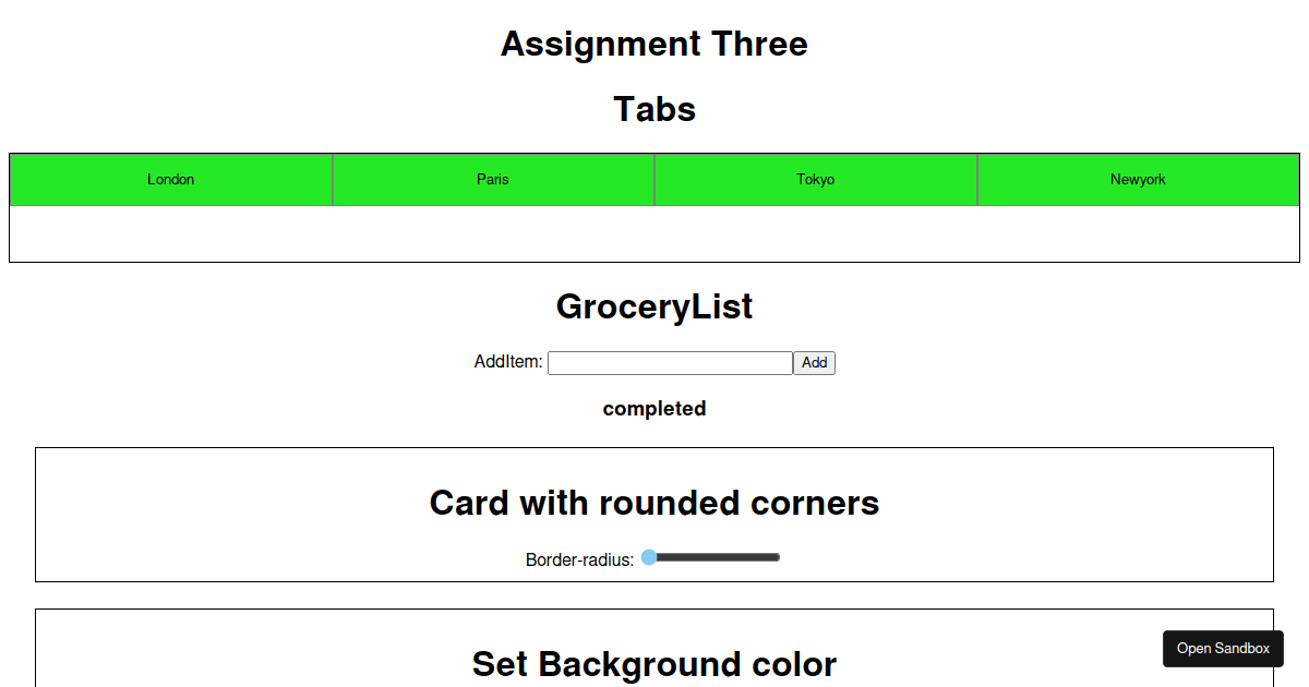 Assignment Three Neog Camp 2023 Codesandbox