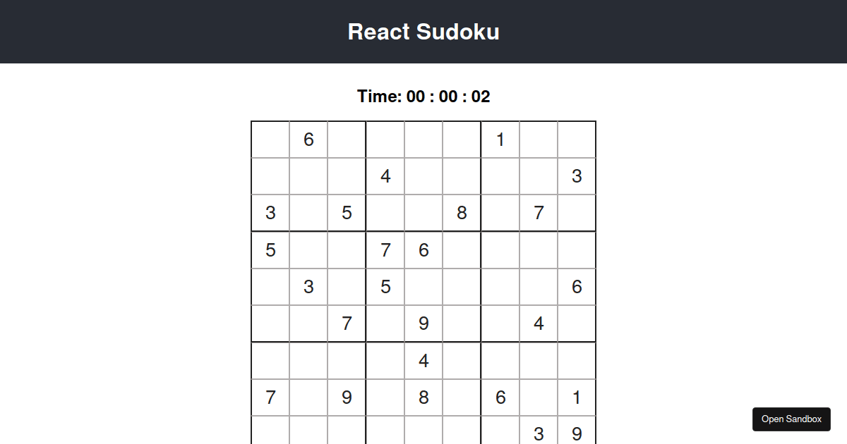 react-sudoku - Codesandbox