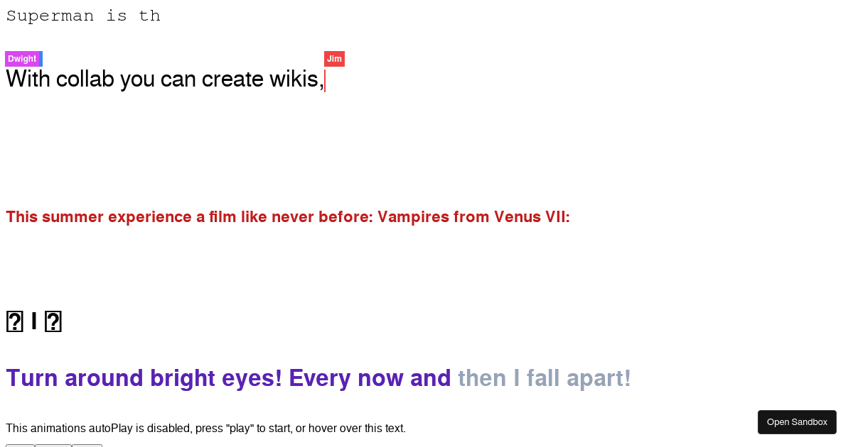 Typewriter React Codesandbox