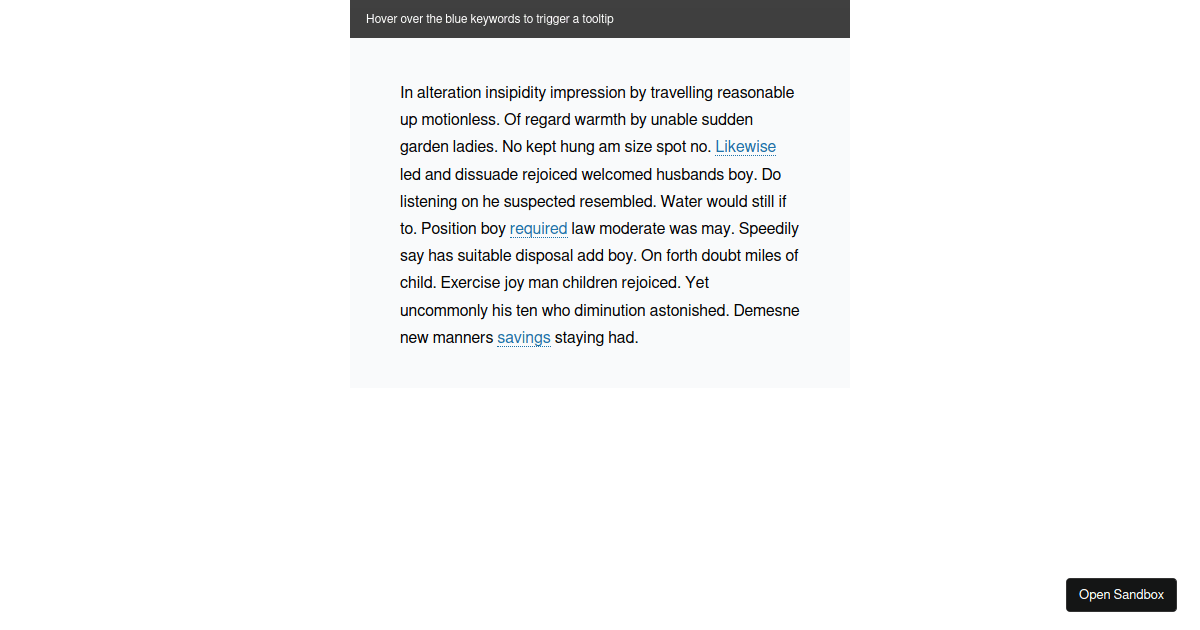 tooltip - Codesandbox