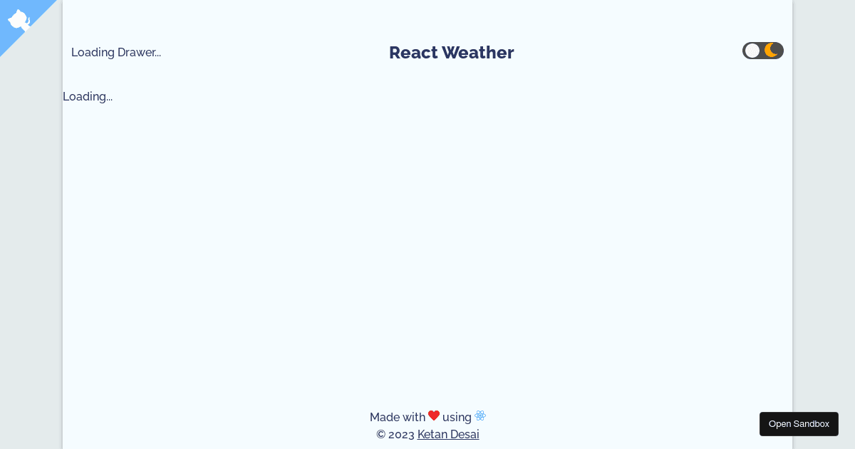 react-weather-app - Codesandbox