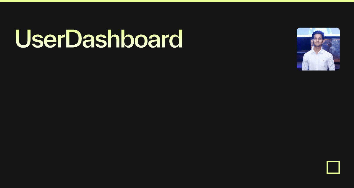 UserDashboard - Codesandbox