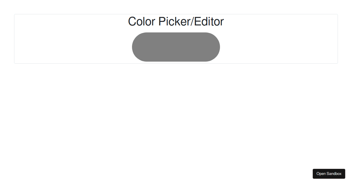 ColorPicker - Codesandbox