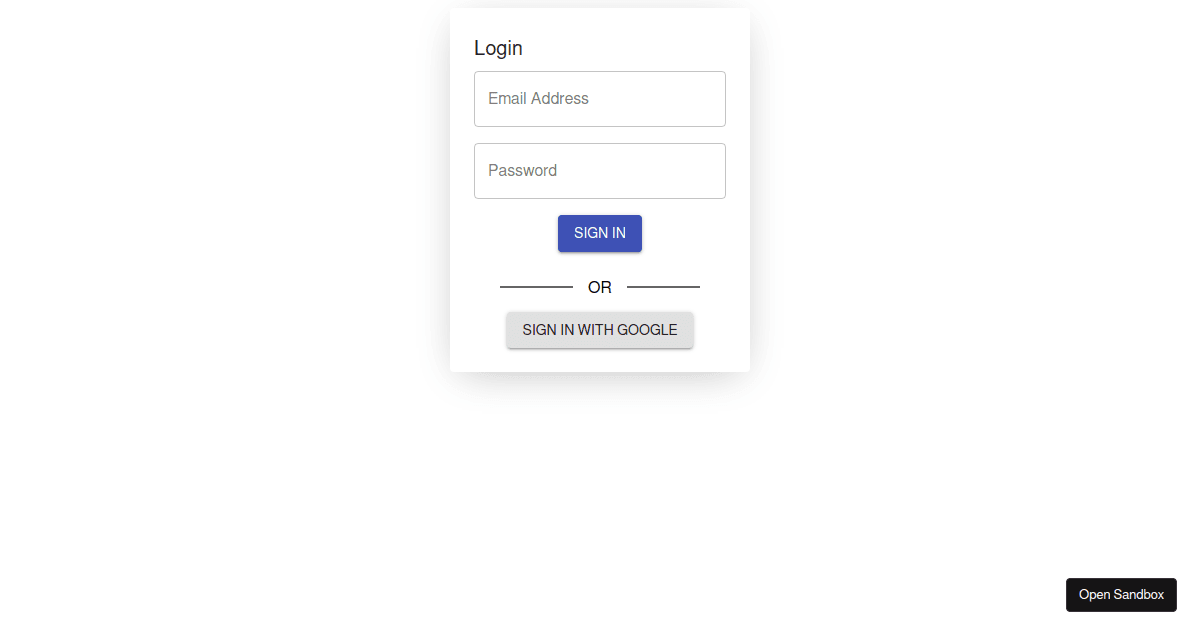 Login (forked) - Codesandbox
