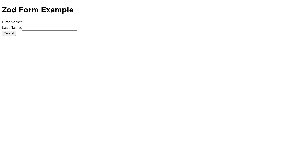 Tanstackform Example React Zod Codesandbox