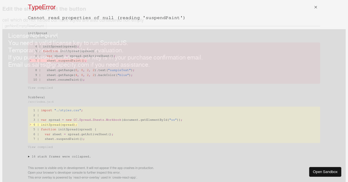 Spreadjs Custom Formula Reference Codesandbox