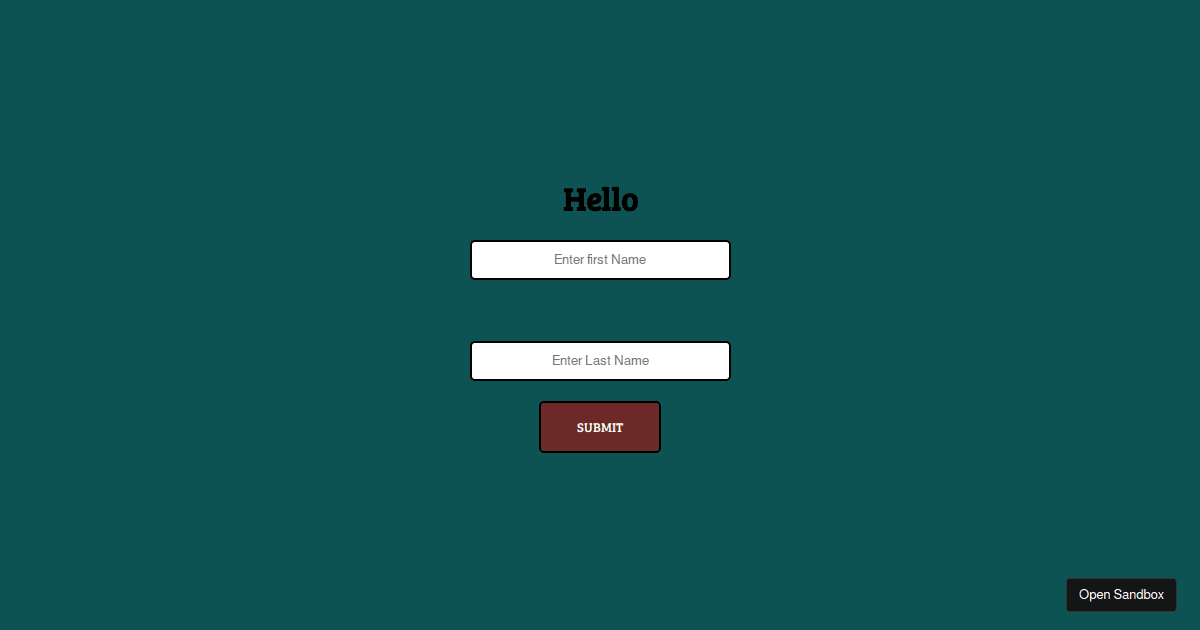 PHP like form (2) - Codesandbox