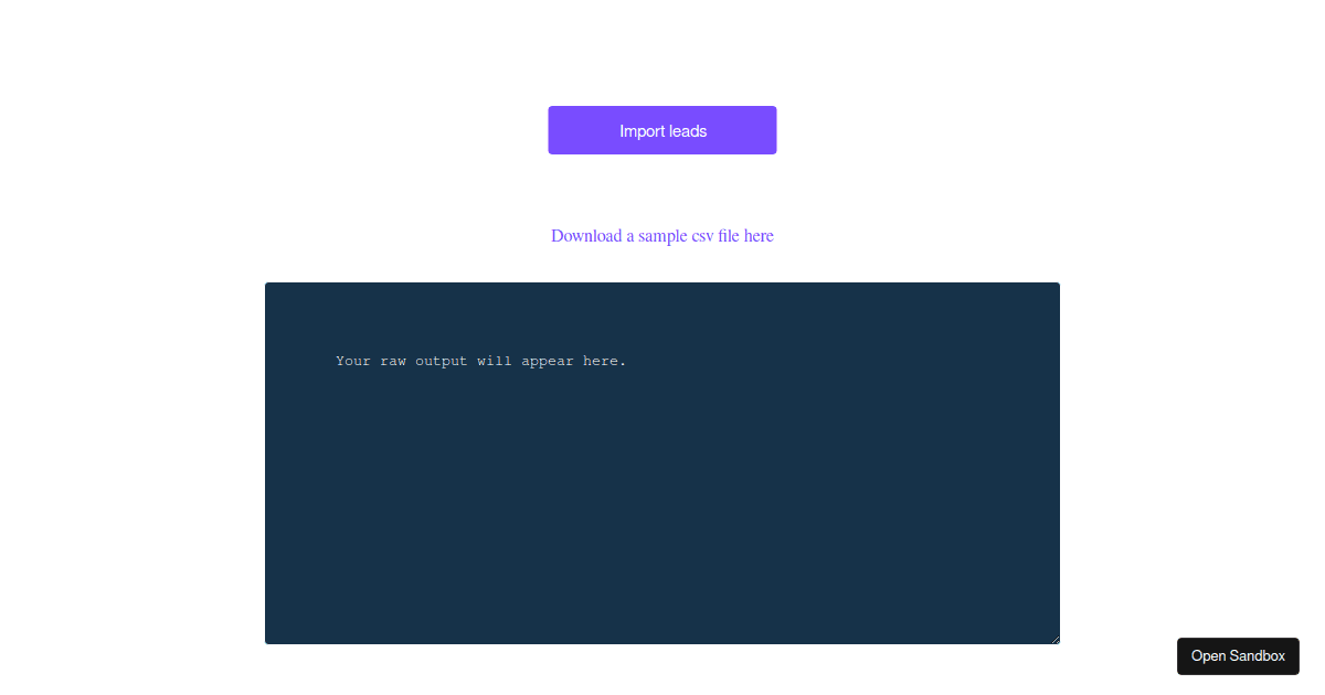 Leads Kitchen Sink Demo - Jill - Codesandbox