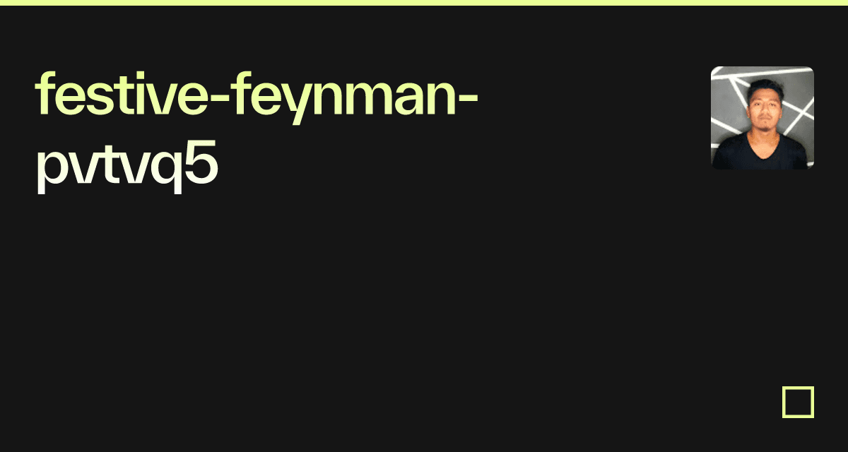 festive-feynman-pvtvq5 - Codesandbox
