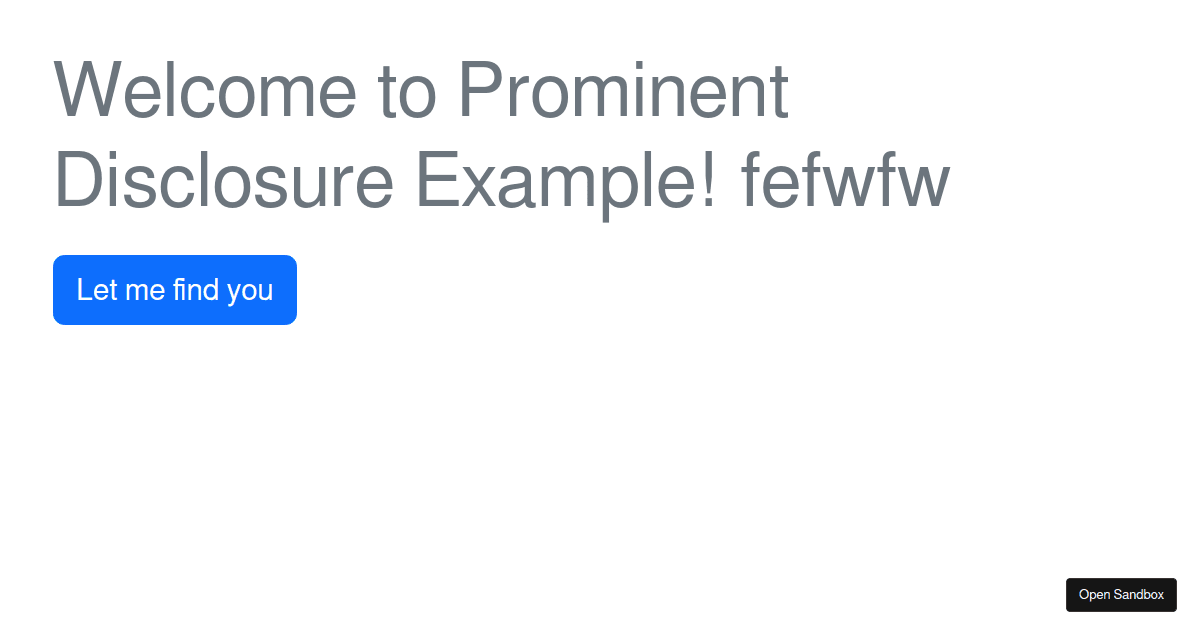 Prominent Disclosure - Codesandbox