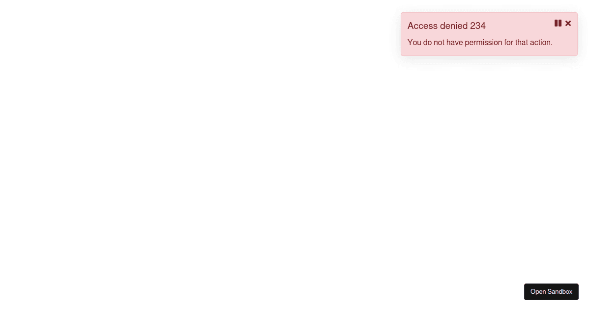 PNotify 5, FontAwesome 5, Bootstrap 4 demo (forked) - Codesandbox
