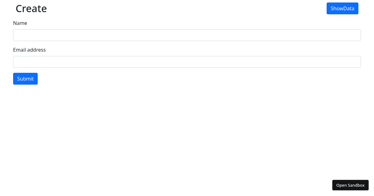 CRUD Operation in react (forked) - Codesandbox