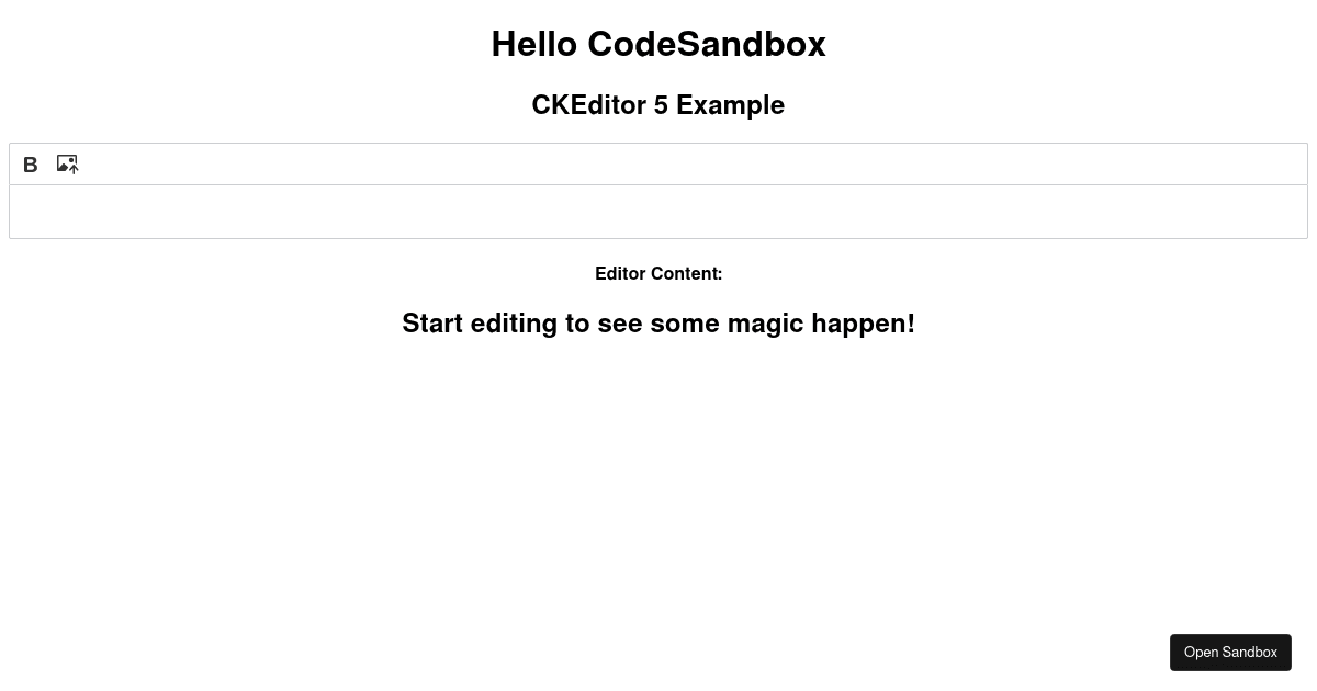 CkEditor - Codesandbox