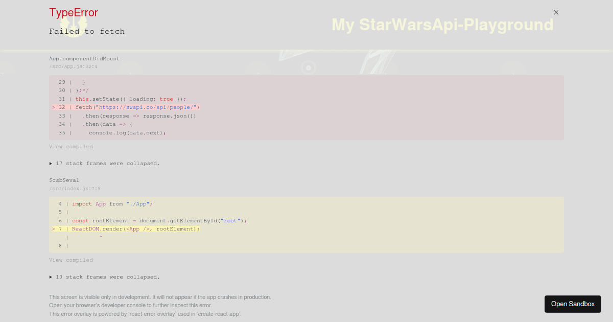 starwars-api-playground - Codesandbox