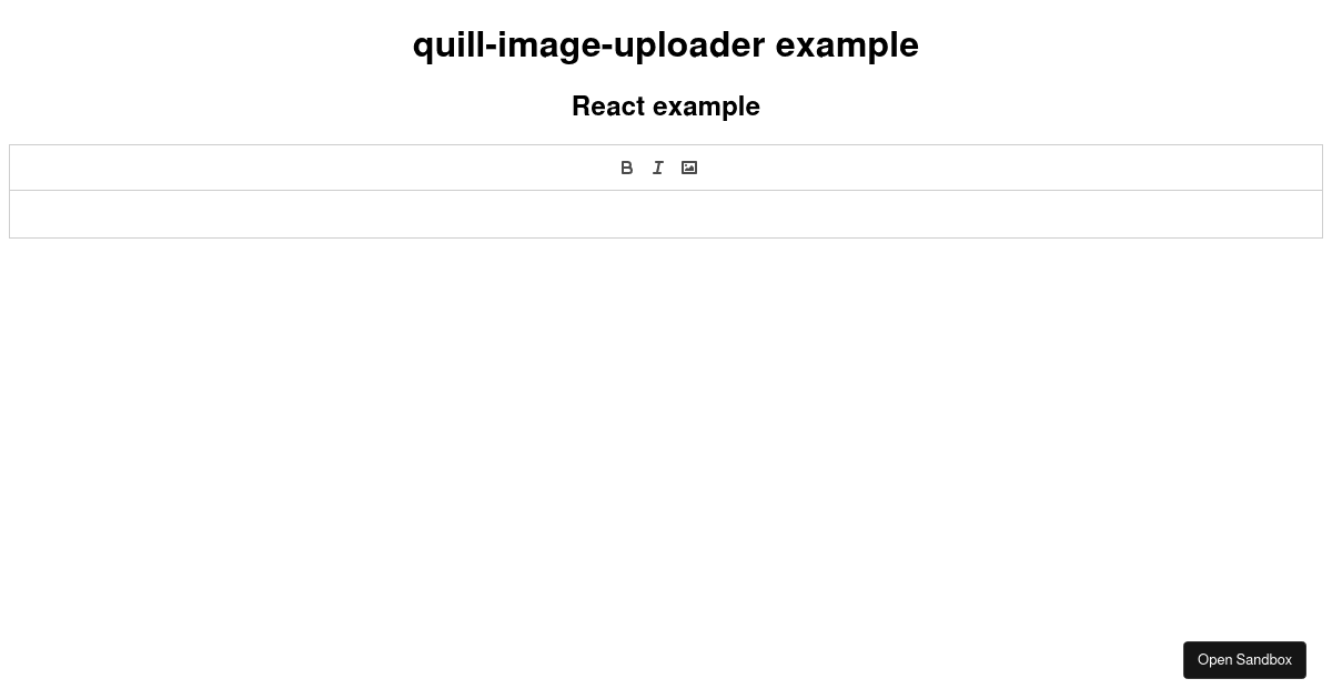 React-Quill-Image-upload (forked) - Codesandbox